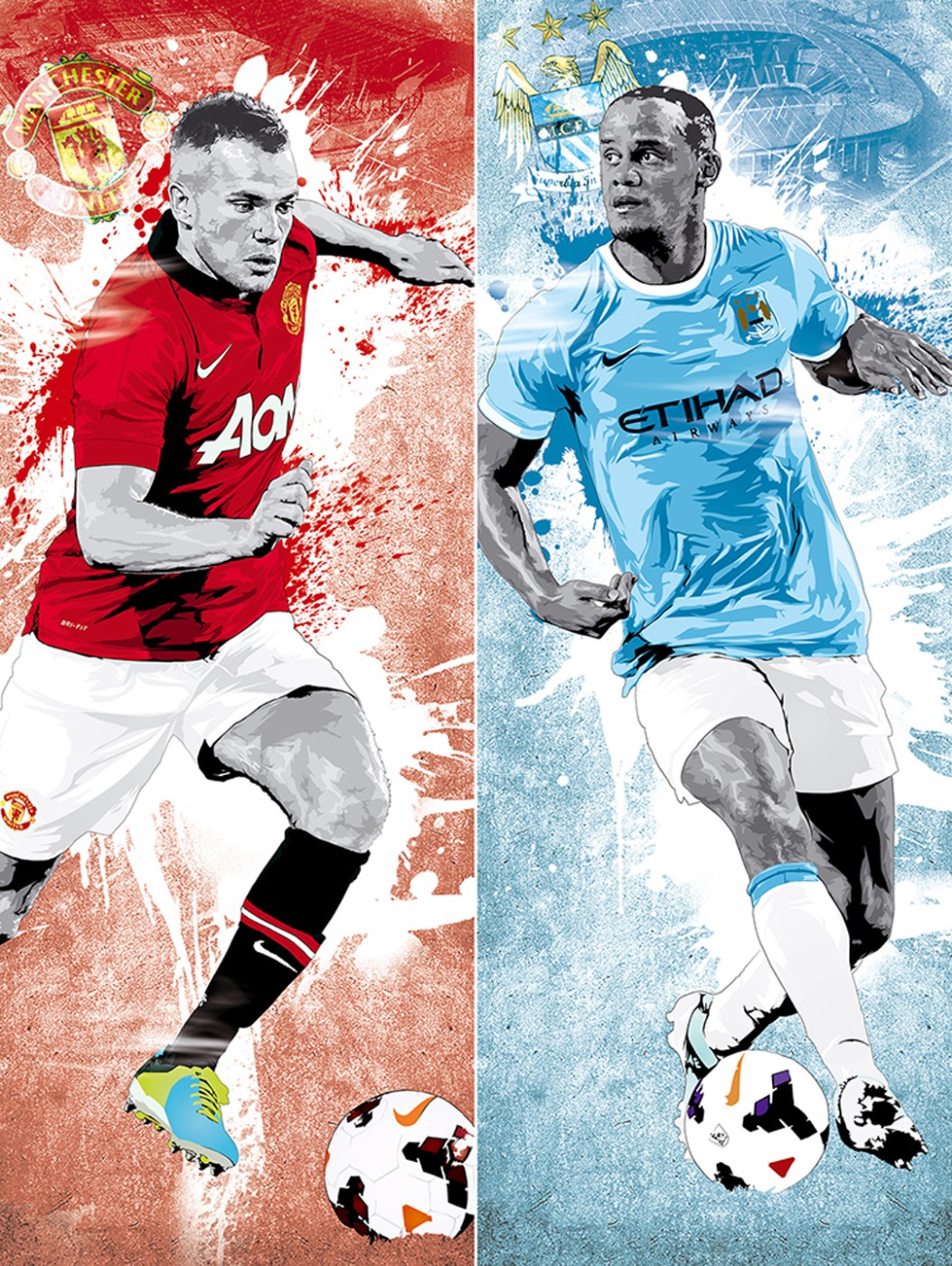 2D Football Player Graphic Digital Illustration - Illustration Agent