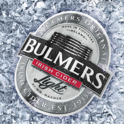 3D Bulmers Light Cider Logo on Ice Advertising Illustration ...