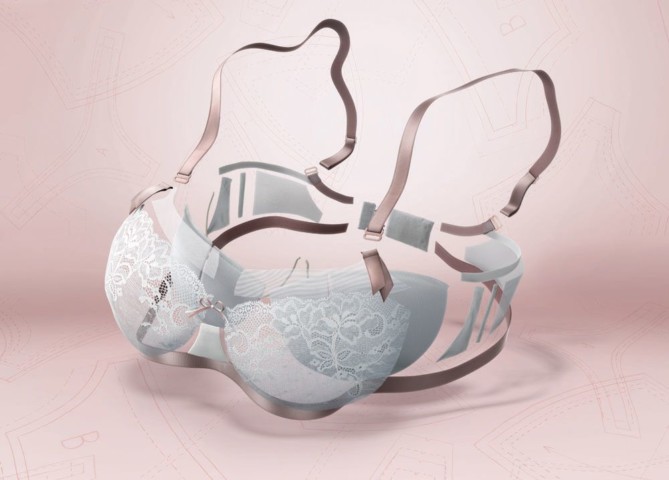 2D Bra Exploding Fashion Illustration - Illustration Agent Website