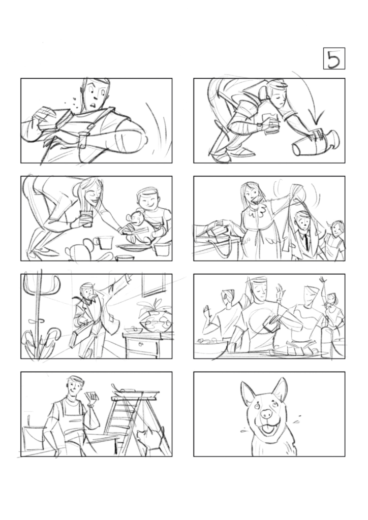 2D Onexton Advertisement Storyboard Illustration - Illustration Agent ...