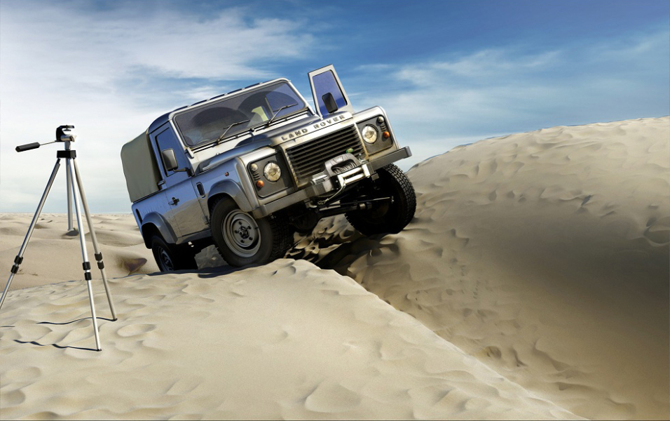 3D LandRover Defender Automotive Illustration - Illustration Agent Website