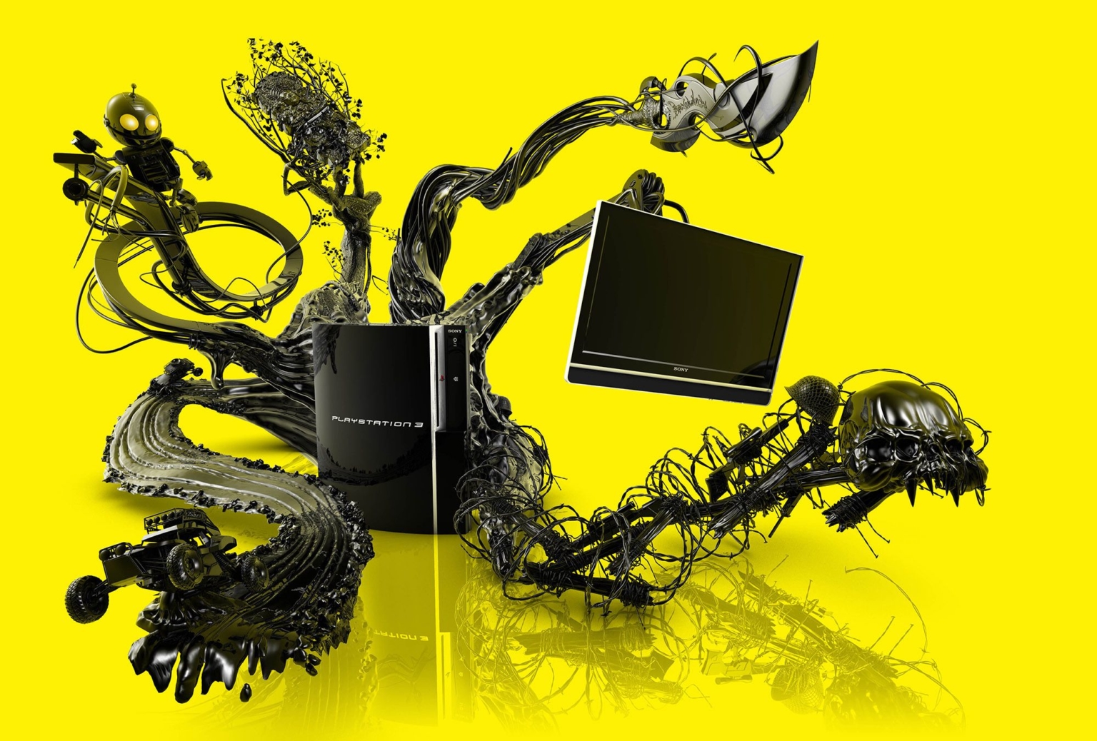 3D Playstation 3 Console Advertising Illustration - Illustration Agent ...