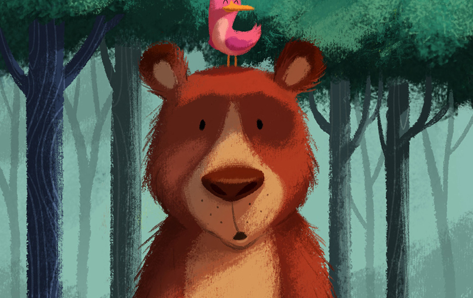 2D Bear Cartoon Creature Illustration - Illustration Agent Website