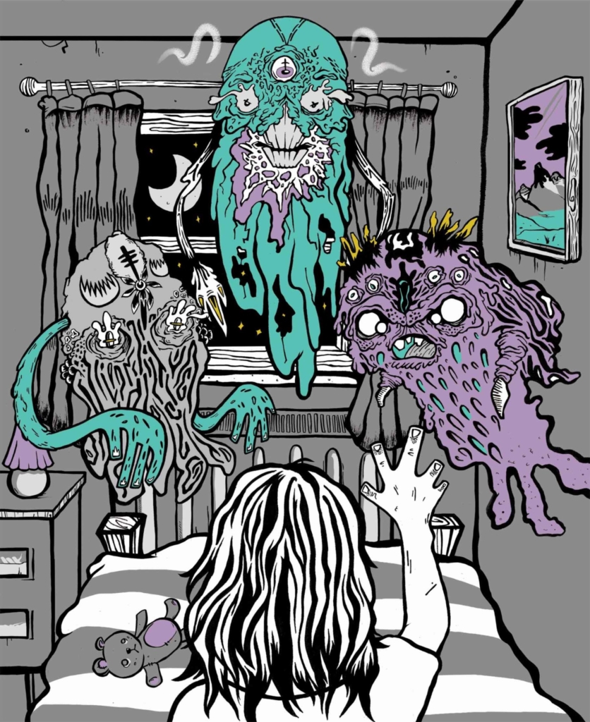 2D Lucid Dream Monsters Character Illustration - Illustration Agent Website