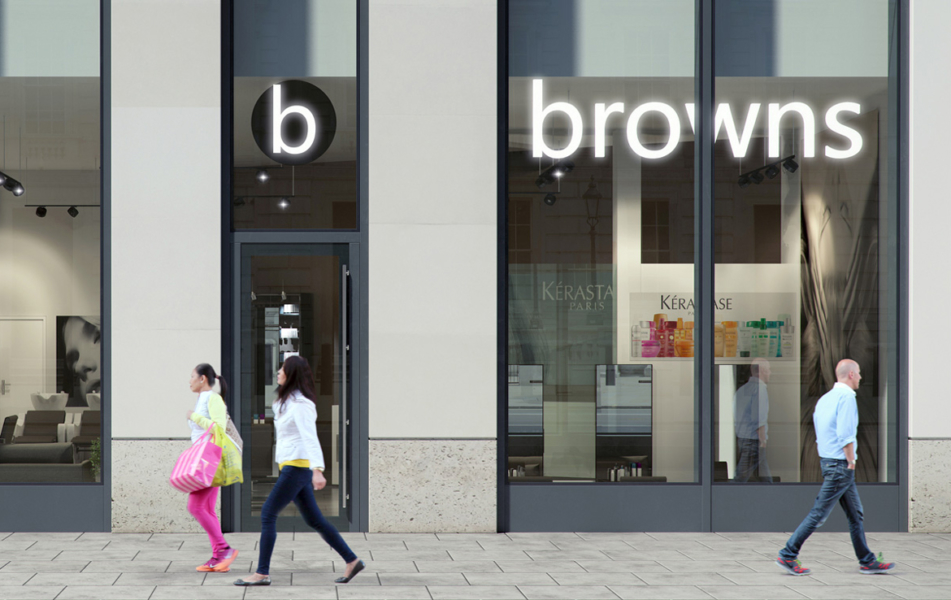 3D Modern High Street Shop Front Architectural Illustration ...