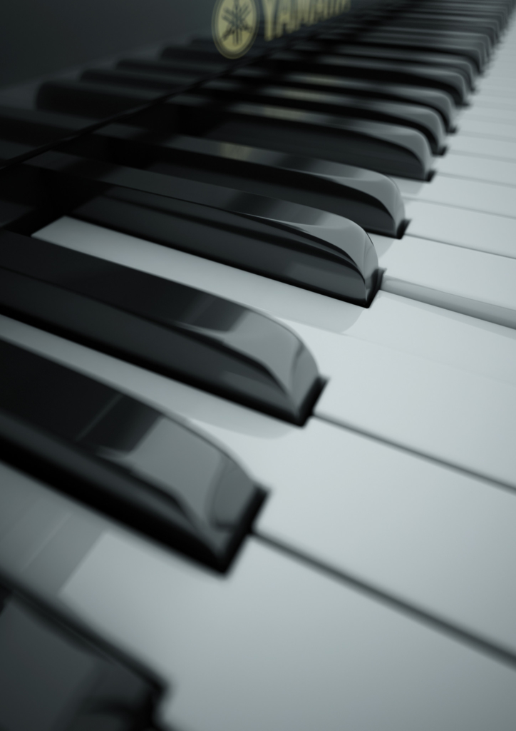 3D rendered piano keys illustration - Illustration Agent Website