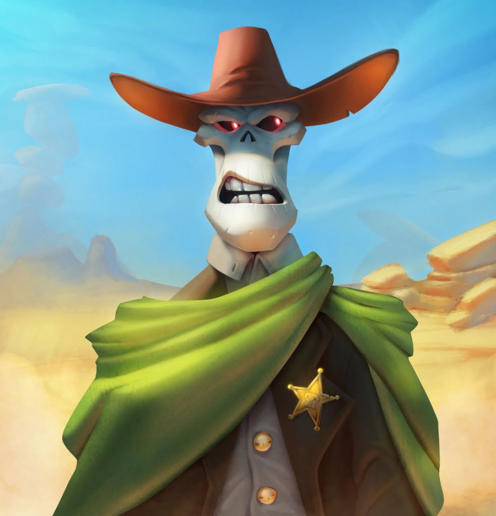 2D Skeleton Sheriff Character Illustration - Illustration Agent Website