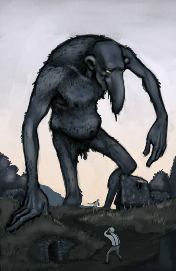 2D Troll Attacking Character Illustration - Illustration Agent Website