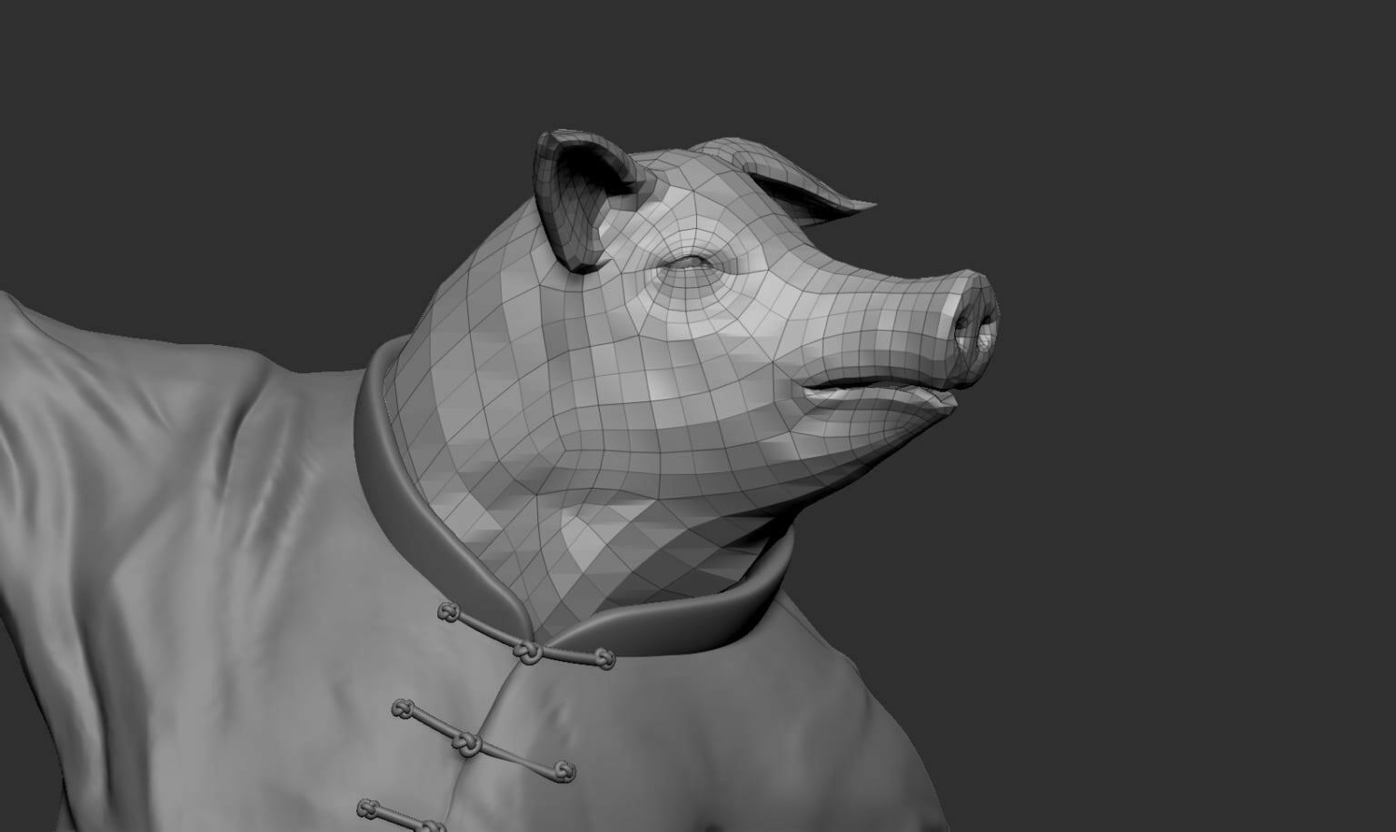 3D Kung Fu Pig Character Illustration - Illustration Agent Website