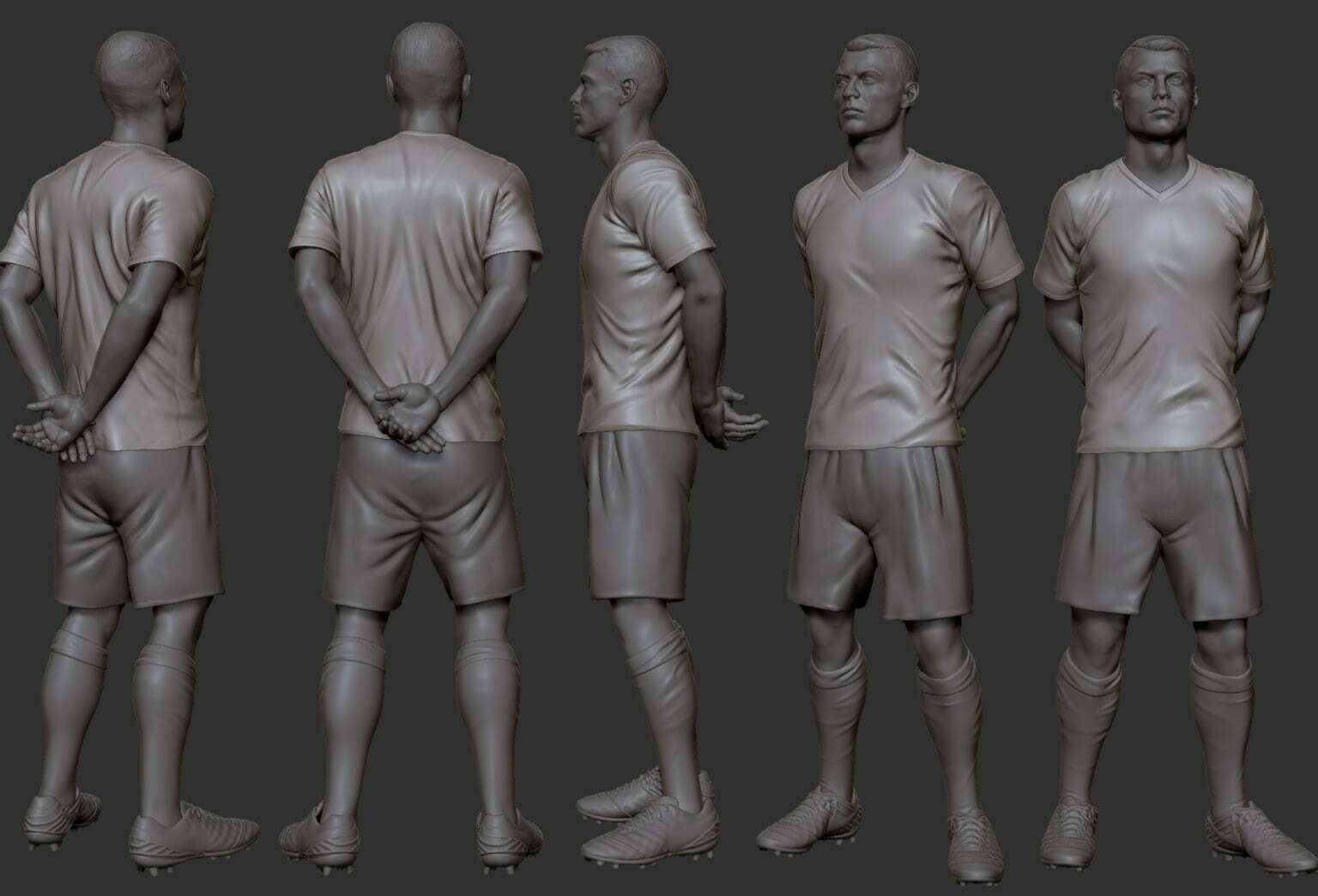 3D Male Football Players Character Illustration - Illustration Agent ...