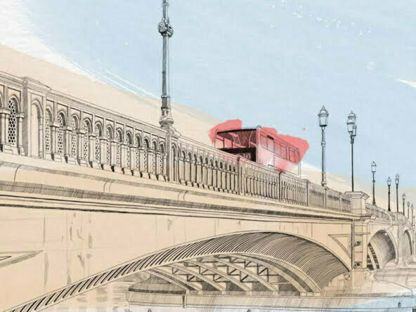 2D London City Skyline Photo Retouch Illustration - Illustration Agent ...