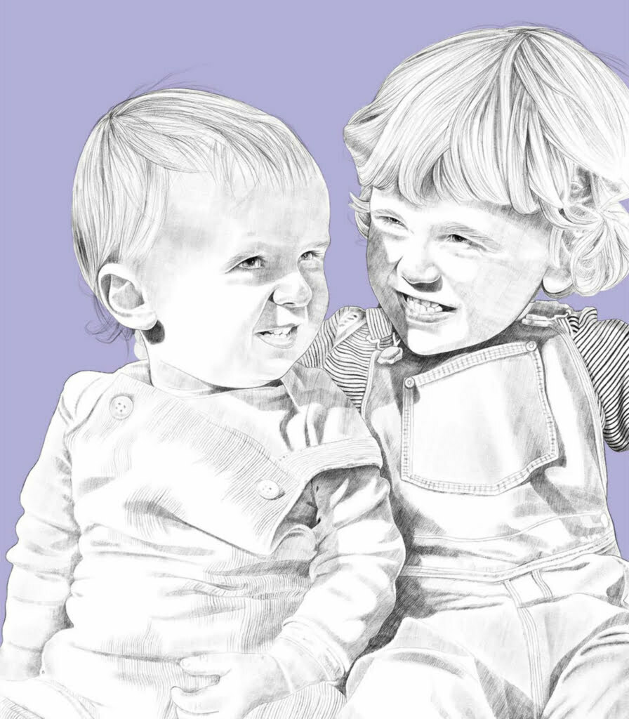 2D Portrait Illustration Children - Illustration Agent Website