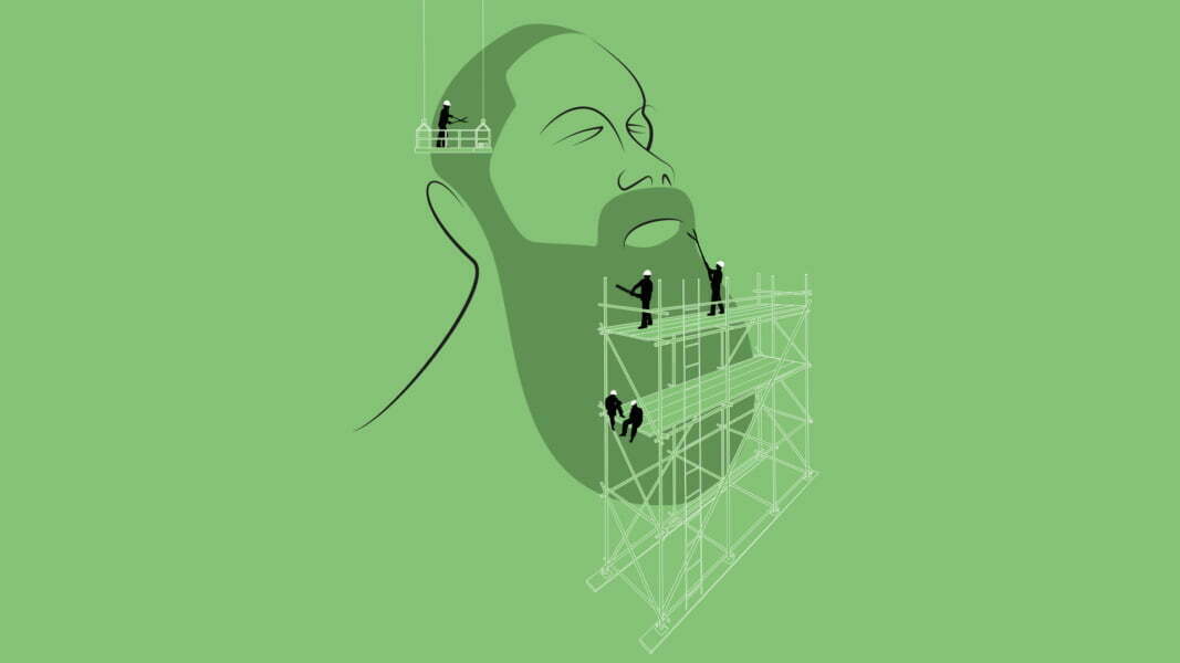 2D Illustration Beard Trimming - Illustration Agent Website